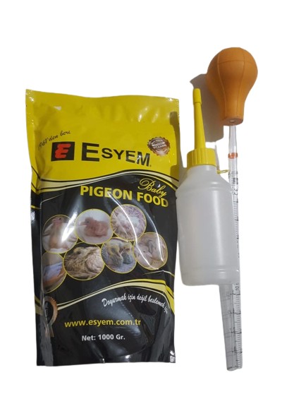 Esyem Yavru Güvercin Maması 1 kg + Yavru Güvercin Elle Besleme Pompası 10 ml + Yavru Güvercin Biberon Esyem Yavru Güvercin Maması 1 kg + Yavru Güvercin Elle Besleme Pompası 10 ml + Yavru Güvercin Biberon