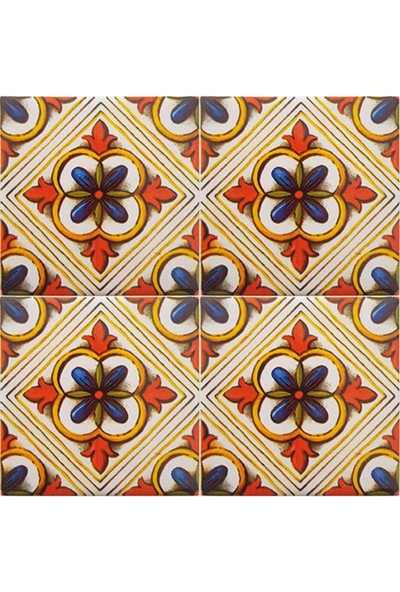 Kütahya Çini Sanayi 10X10 cm Çini Desenli Çini Seramik Karo Kütahya Çini Sanayi 10X10 cm Çini Desenli Çini Seramik Karo