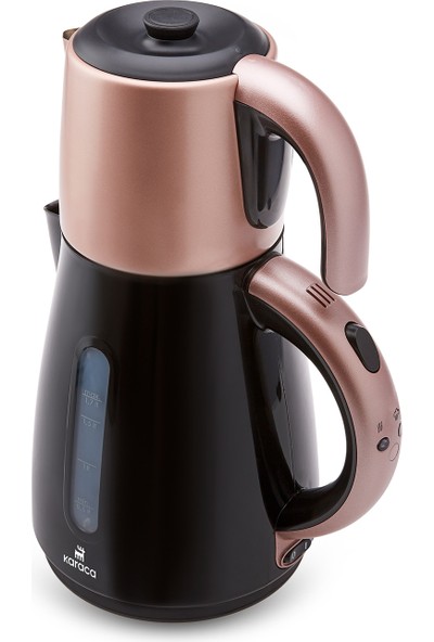 Karaca Daystar Çelik Demlikli 2 In 1 Çay Makinesi Rosegold