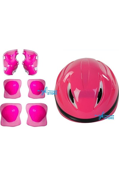 Yk Store Yüksek Yoğunluklu Çocuk Scooter Bisiklet Kaykay Paten Kaskı Pembe ve 6 Parça Dizlik Dirsek Seti Yk Store Yüksek Yoğunluklu Çocuk Scooter Bisiklet Kaykay Paten Kaskı Pembe ve 6 Parça Dizlik Dirsek Seti