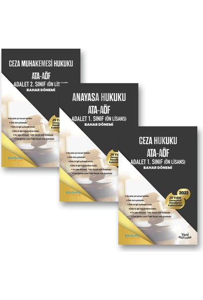 Emsal Yayınları Polis - Komiser Yardımcılığı Açıköğretim Yardımcı Kitapları 3 Ders (Ciltli)