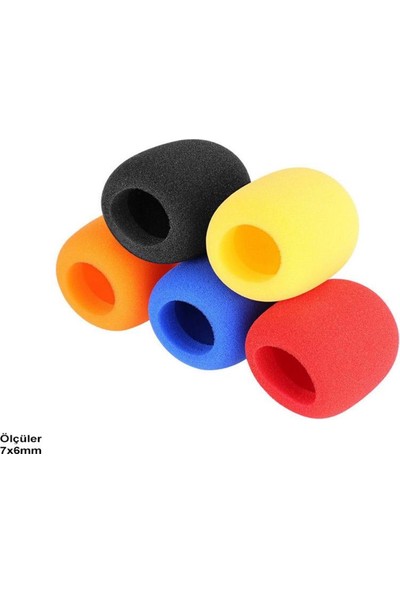 Emba Mikrofon Süngeri Renkli El Mikrofonu Için (5 Adet)