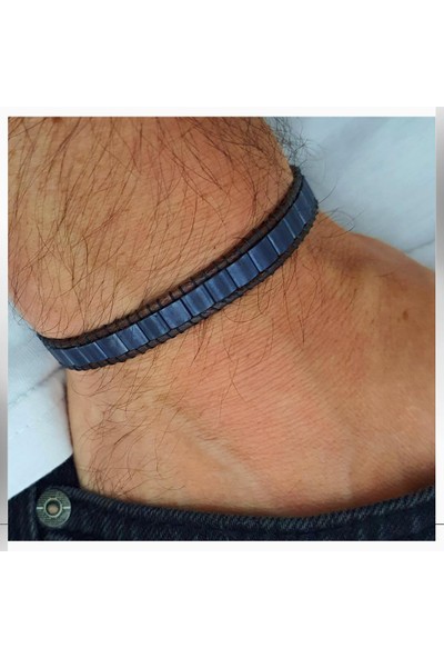Miyuki Lacivert Slim Bileklik / Kadın Bileklik / Erkek Bileklik