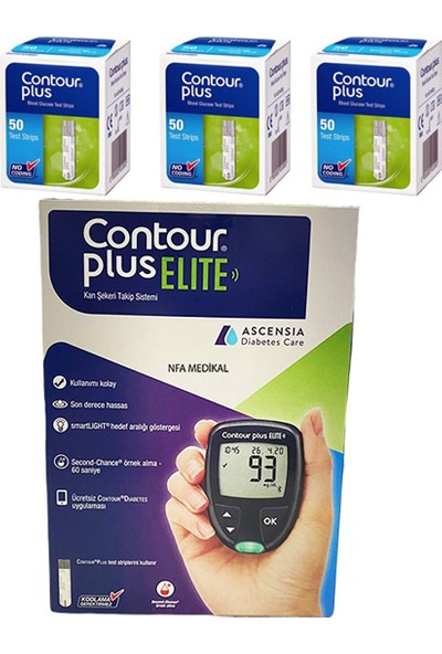 Contour Plus Elite Kan Şekeri Ölçüm Cihazı + 150 Ölçüm Stribi Contour Plus Elite Kan Şekeri Ölçüm Cihazı + 150 Ölçüm Stribi