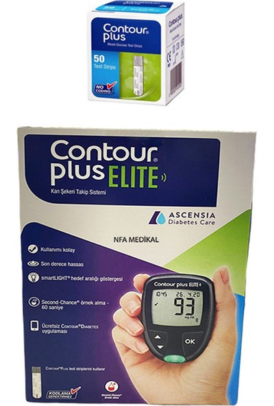 Contour Plus Elite Kan Şekeri Ölçüm Cihazı + 50 Ölçüm Stribi