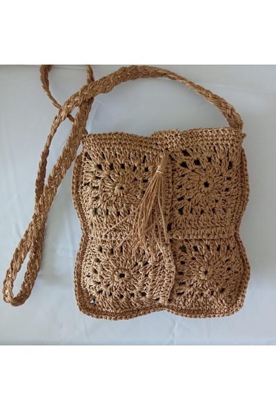 Omuz Askılı El Yapımı Hasır Çanta