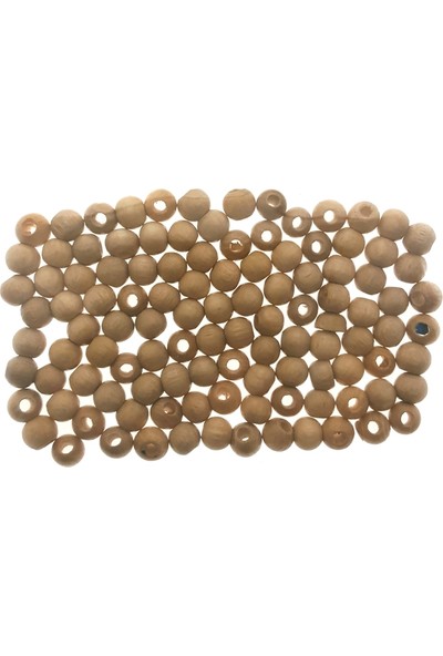 Rich Yuvarlak Ahşap Boncuk 6mm 100'LÜ - Parlak