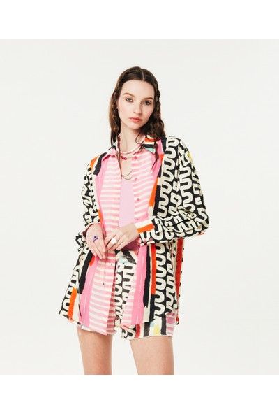 Twist Grafik Desen Gömlek