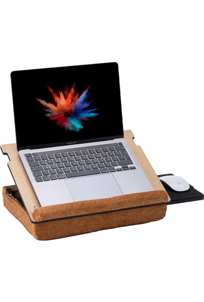 Vigo Wood - Eğim Ayarlanabilir Çekmeceli Mousepad Minderli Laptop Sehpası - Ceviz LS051 Vigo Wood - Eğim Ayarlanabilir Çekmeceli Mousepad Minderli Laptop Sehpası - Ceviz LS051