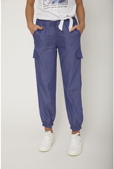 Little Star Kız Çocuk Denim Cepli Pantolon