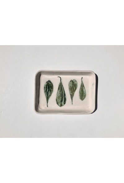 Line Design El Yapımı Seramik Tabak Leafs Line Design El Yapımı Seramik Tabak Leafs