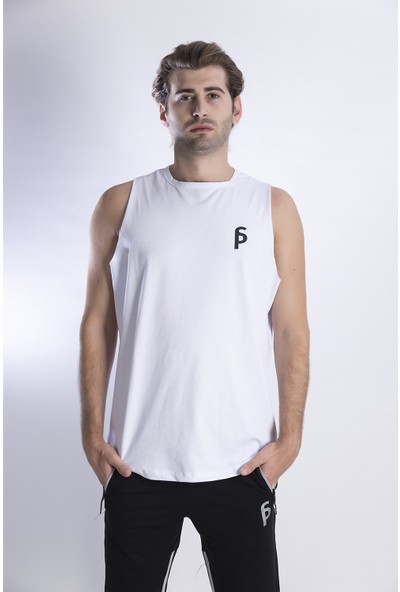 Sporcum Erkek Oversize Beyaz Atlet – Galium Serisi HBEATLTGLM1001