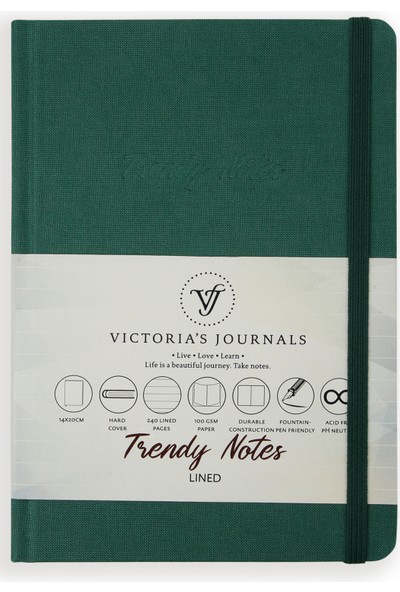 Victoria's Journals Canvas Tarihsiz Çizgili Defter ,bullet Journal ,sert Kapak 14X20 Cm, 100 Gr, 120 Yap. Victoria's Journals Canvas Tarihsiz Çizgili Defter ,bullet Journal ,sert Kapak 14X20 Cm, 100 Gr, 120 Yap.