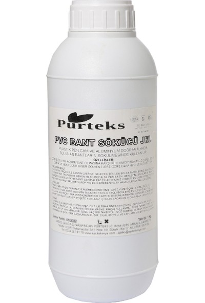 Pürteks Pvc Bant Sökücü Jel 1 Kg.