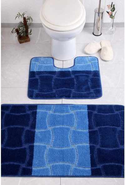 Confetti Sarıyer Psf K.Mavi 50 X 80 - 40 X 50 - 47 X 50 Cm Banyo Halısı Confetti Sarıyer Psf K.Mavi 50 X 80 - 40 X 50 - 47 X 50 Cm Banyo Halısı