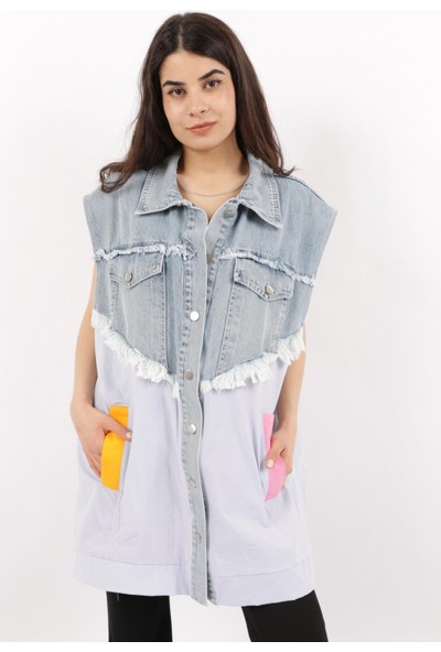 Soul By Loreen Soul 30898-22Y Kadin Denim Yelek Soul By Loreen Soul 30898-22Y Kadin Denim Yelek