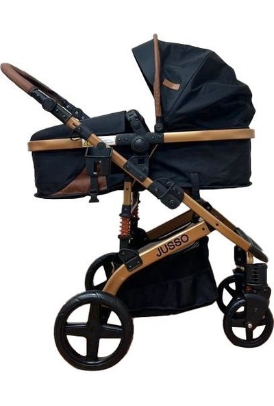 Jusso Pro Max Travel Sistem Bebek Arabası-Gold Siyah Jusso Pro Max Travel Sistem Bebek Arabası-Gold Siyah