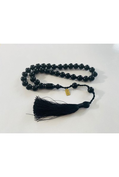 Piraye Küre Kesim Siyah Sıkma Kehribar