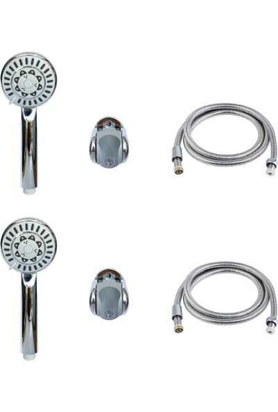 Wow Örgülü Duş Seti̇ Braided Shower Su Armatürü 2'li Set Wow Örgülü Duş Seti̇ Braided Shower Su Armatürü 2'li Set