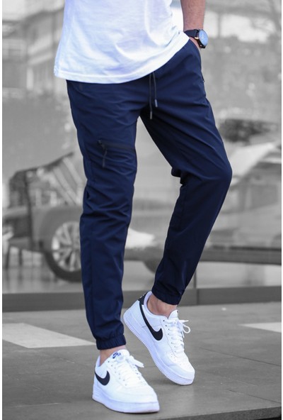 Madmext Lacivert Fermuar Detaylı Paraşüt Jogger Pantolon Madmext Lacivert Fermuar Detaylı Paraşüt Jogger Pantolon