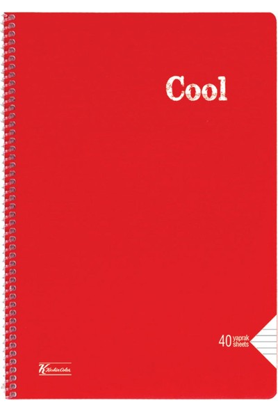 Keskin Color - Cool 40 Yaprak Çizgili A4 Plastik Kapak Spiralli Defter Keskin Color - Cool 40 Yaprak Çizgili A4 Plastik Kapak Spiralli Defter