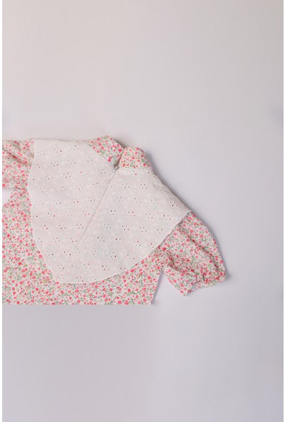 Rainbow Kids Kız Bebek Fisto Yaka Çiçekli Bluz