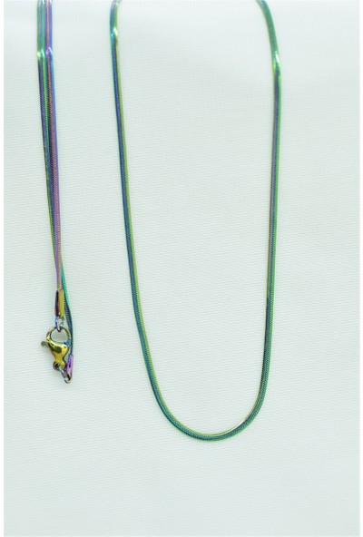 Unicorn Çelik Yeşil 1,5 mm Italyan Zincir Kolye