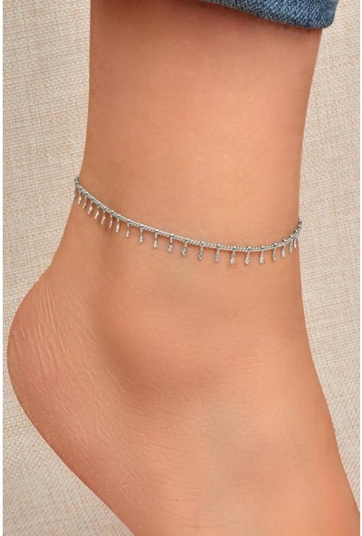 Bahels Gümüş Renk Çelik Zincir Halhal Bahels Gümüş Renk Çelik Zincir Halhal