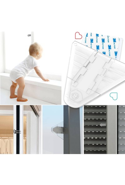 Homecare 6 Adet Surebasics Bebeklere Sürgülü Kapı Pencere Veranda Kilidi 716467 Homecare 6 Adet Surebasics Bebeklere Sürgülü Kapı Pencere Veranda Kilidi 716467
