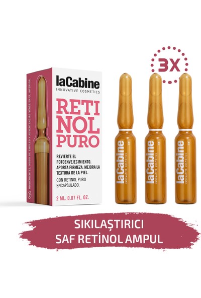 Lacabine 3 Adet Sıkılaştırıcı Saf Retinol Ampul Foto Yaşlanma Önleyici Yüz Serumu Dermaroller Dermapen Serum Lacabine 3 Adet Sıkılaştırıcı Saf Retinol Ampul Foto Yaşlanma Önleyici Yüz Serumu Dermaroller Dermapen Serum