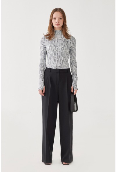 Suud Collection Pileli Uzun Paça Pantolon