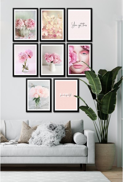 Cadran 8 Parçalı Çerçeve Görünümlü Mdf Tablo Seti SMN006