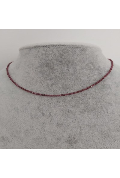 Hera Takı Atölyesi Granat (Lâl) Doğal Taş Kolye 2 mm Hera Takı Atölyesi Granat (Lâl) Doğal Taş Kolye 2 mm