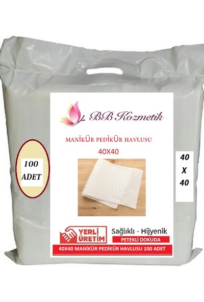 Bb Tek Kullanımlık Manikür Pedikür HAVLUSU(40X40)100 Adet Bb Tek Kullanımlık Manikür Pedikür HAVLUSU(40X40)100 Adet