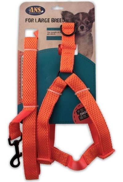 Ans Yumuşak Doku Göğüs ve Gezdirme Large Büyük Irk Köpek Tasması 120 x 2,5 cm Turuncu Ans Yumuşak Doku Göğüs ve Gezdirme Large Büyük Irk Köpek Tasması 120 x 2,5 cm Turuncu