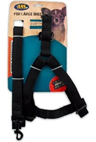 Ans Yumuşak Doku Göğüs ve Gezdirme Large Büyük Irk Köpek Tasması 120 x 2,5 cm Siyah Ans Yumuşak Doku Göğüs ve Gezdirme Large Büyük Irk Köpek Tasması 120 x 2,5 cm Siyah