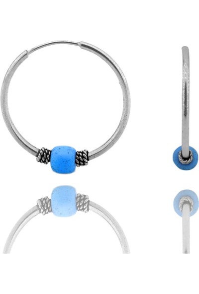 Midyat Gümüş Dünyası 16 mm Gümüş Halka Küpe