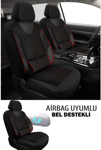 Wondi Opel Insignia Uyumlu Koltuk Kılıfı T-Design - Siyah-Kırmızı Wondi Opel Insignia Uyumlu Koltuk Kılıfı T-Design - Siyah-Kırmızı