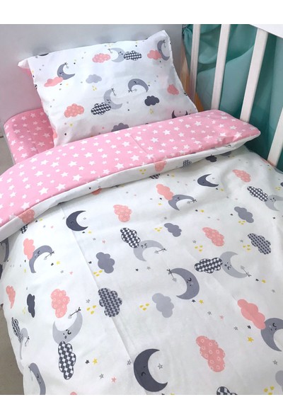 Bebek Özel Pamuk Bebek/çocuk Yastık Çarşaf Yorgan Seti Pembe Bulut Yıldızlı Bebek Özel Pamuk Bebek/çocuk Yastık Çarşaf Yorgan Seti Pembe Bulut Yıldızlı