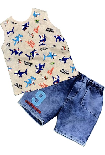 Balık Baskılı Erkek Çocuk Takım