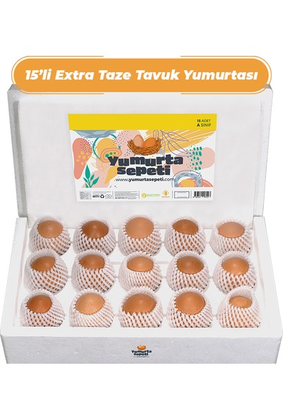 Baştarım Taze Tavuk Yumurtası 15'li