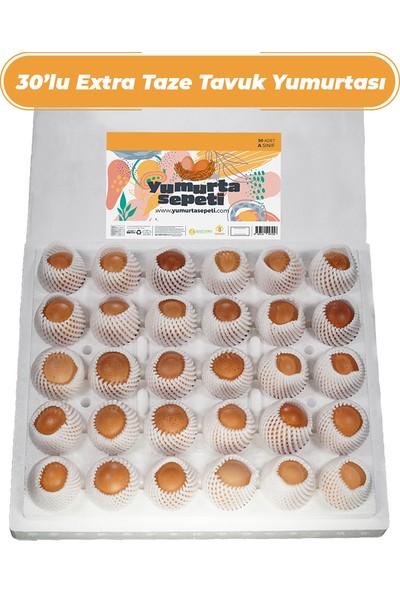 Baştarım Taze Tavuk Yumurtası 30'lu