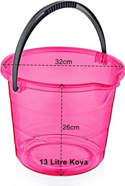 Smartware 13 Litre Temizlik Kovası Şeffaf
