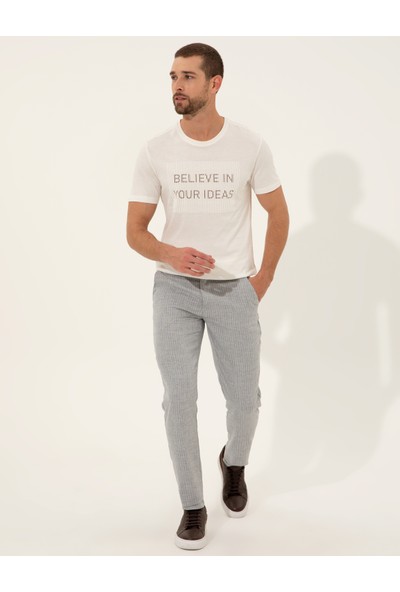 Pierre Cardin Açık Mavi Slim Fit Chino Pantolon 50246870-VR003 Pierre Cardin Açık Mavi Slim Fit Chino Pantolon 50246870-VR003