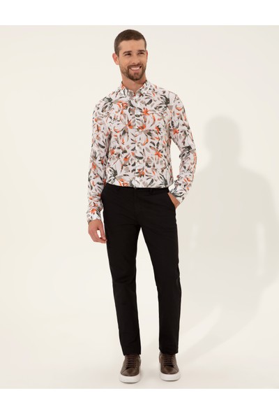 Pierre Cardin Siyah Regular Fit Chino Pantolon 50251035-VR046 Pierre Cardin Siyah Regular Fit Chino Pantolon 50251035-VR046