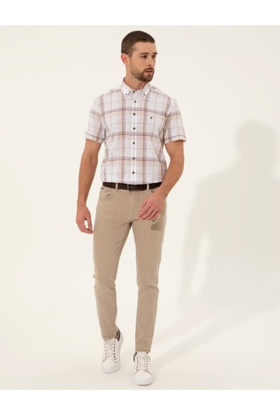 Pierre Cardin Haki Slim Fit Denim Pantolon 50247821-VR027