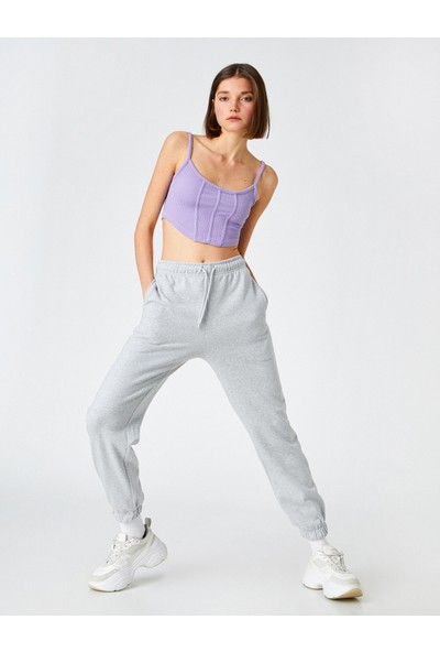 Koton Jogger Eşofman Altı Beli Lastikli Cepli