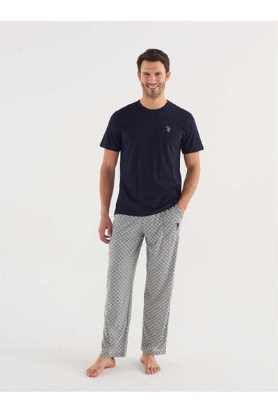 U.s. Polo Assn. Erkek Lacivert Yuvarlak Yaka Pijama Takım