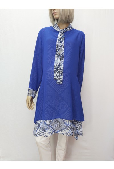Tria Desenli Çift Kat Yazlık Hamile Şifon Tunik Tria Desenli Çift Kat Yazlık Hamile Şifon Tunik