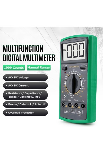 KKmoon LCD Dijital Multimetre 1999 Sayımlar Elektrik Test (Yurt Dışından) KKmoon LCD Dijital Multimetre 1999 Sayımlar Elektrik Test (Yurt Dışından)